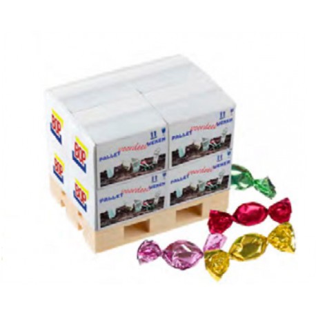 Pallet with metallic sweets